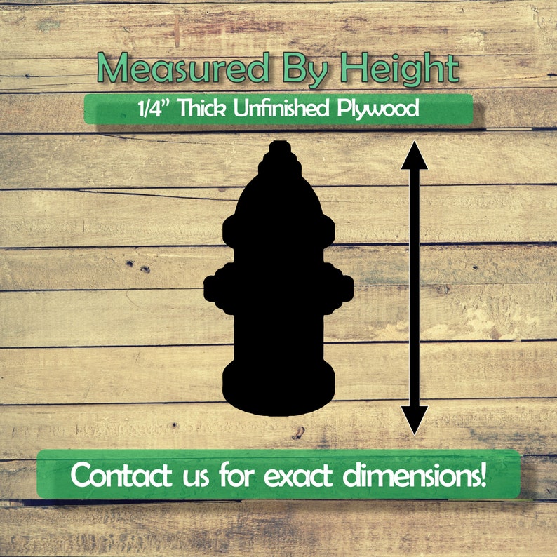 Fire Hydrant Unfinished Wood Cutout Shape - Laser Cut DIY Craft Bulk ...