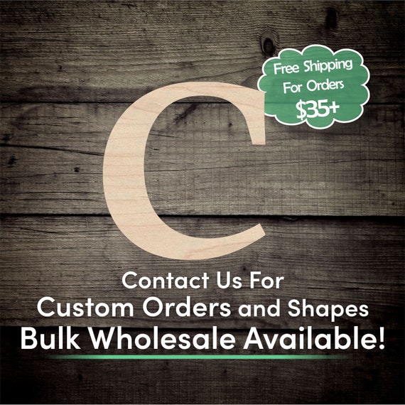 Letter C Unfinished Wood Cutout Shape Laser Cut DIY Craft | Etsy