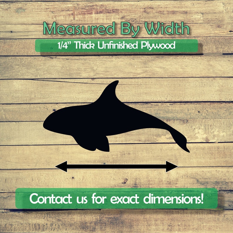 Orca Whale Unfinished Wood Cutout Shape Laser Cut DIY Craft - Etsy