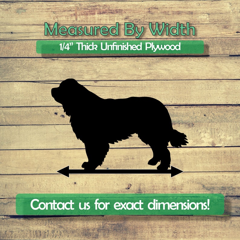 Newfoundland Dog Puppy Unfinished Wood Cutout Shape - Laser Cut DIY ...