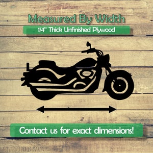 Motorcycle Unfinished Wood Cutout Shape - Laser Cut DIY Craft Bulk ...