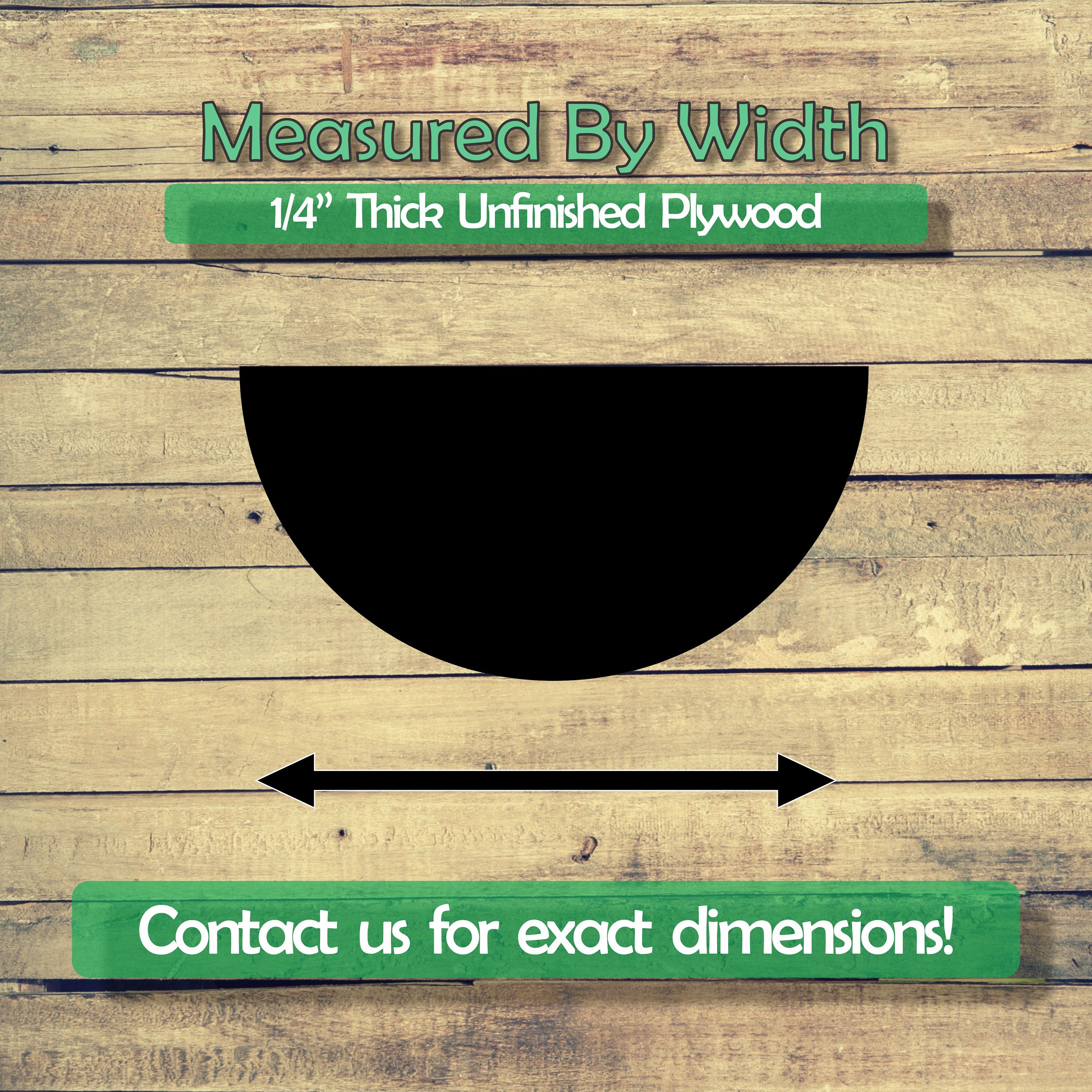 Half Circle Unfinished Wood Cutout Shape Laser Cut DIY Craft - Etsy