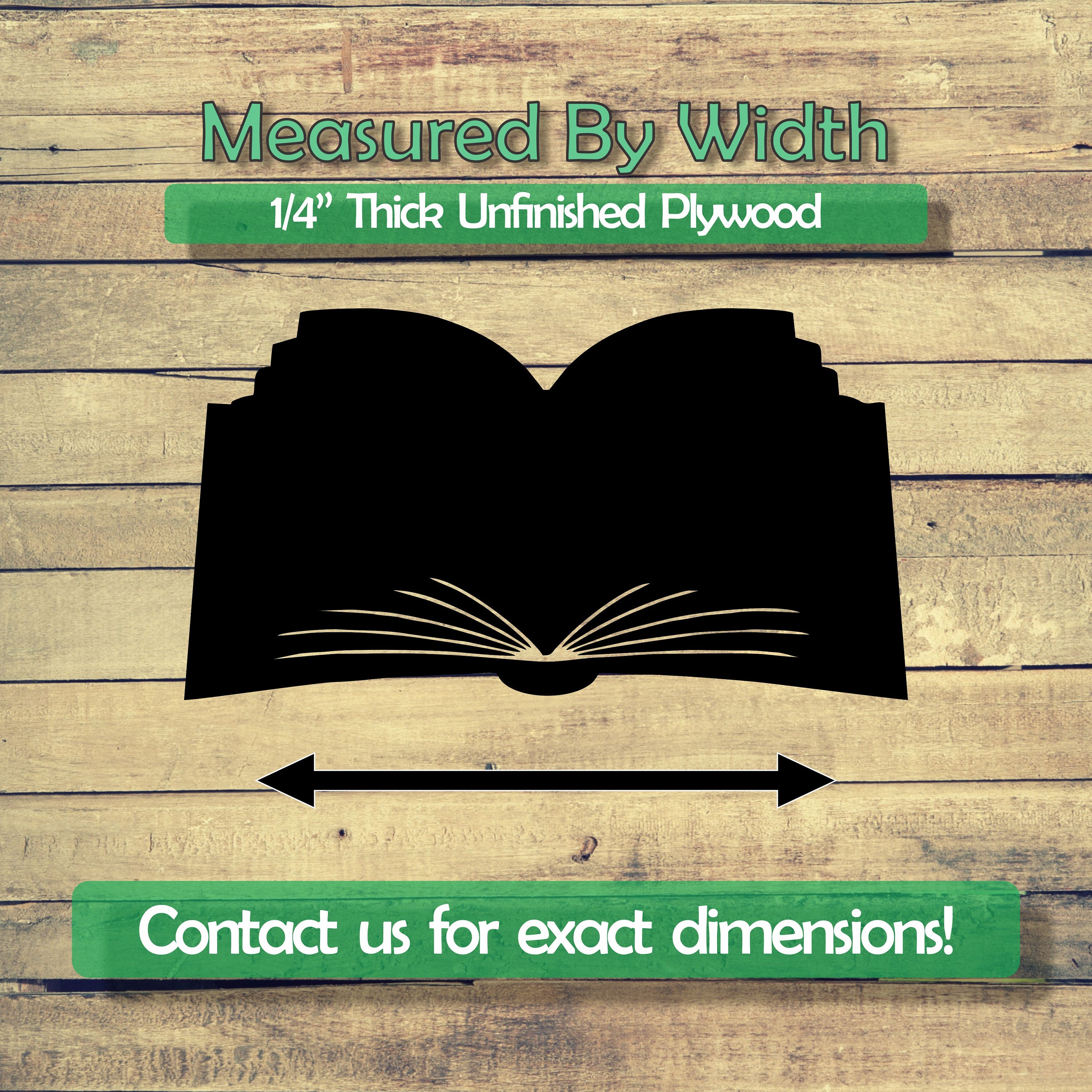 Open Book Unfinished Wood Cutout Shape Laser Cut DIY Craft - Etsy