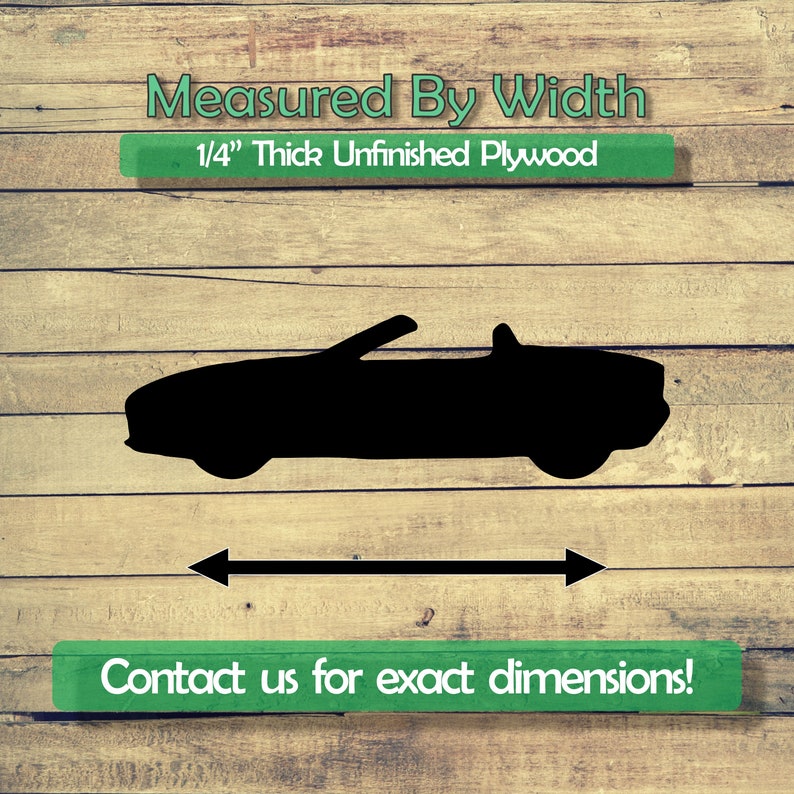 Convertible Car Unfinished Wood Cutout Shape - Laser Cut DIY Craft Bulk ...