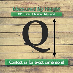 Letter Q Unfinished Wood Cutout Shape Laser Cut DIY Craft Bulk ...