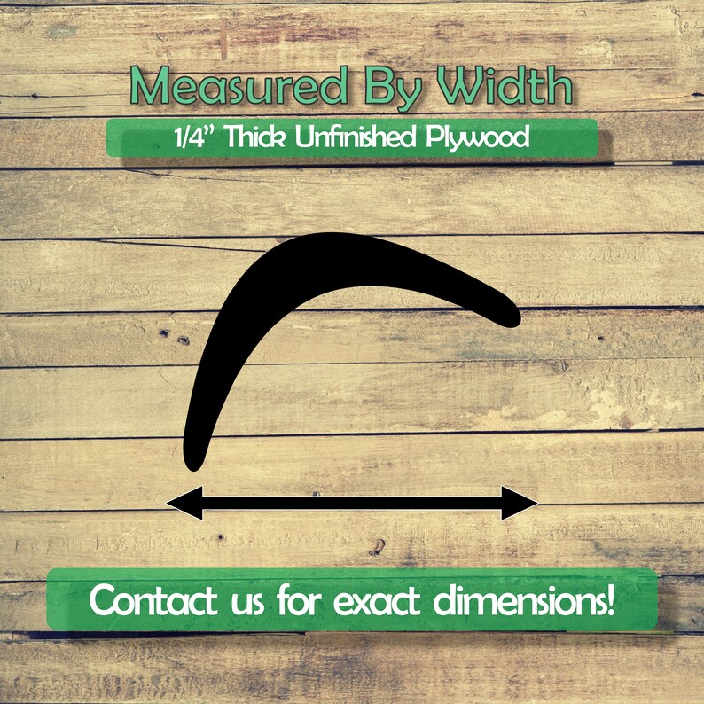 Boomerang Toy Unfinished Wood Cutout Shape - Laser Cut DIY Craft Bulk ...