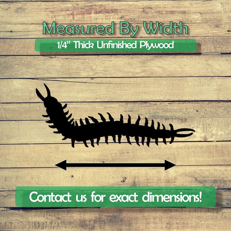 Centipede Unfinished Wood Cutout Shape - Laser Cut DIY Craft Bulk ...