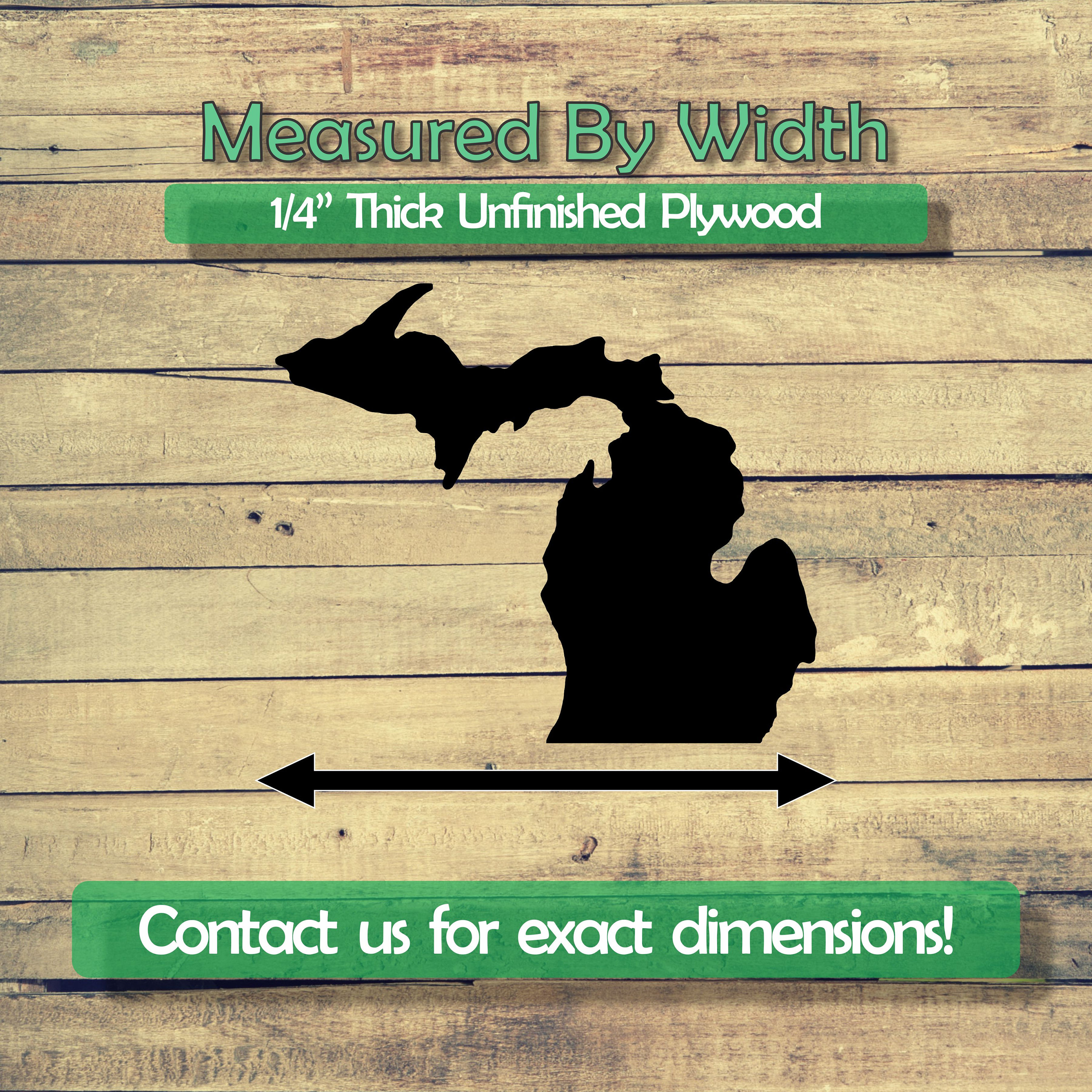 Michigan Unfinished Wood Cutout Shape Laser Cut DIY Craft Bulk ...