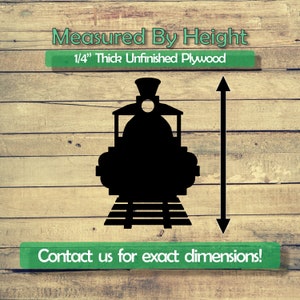 Train on Track Unfinished Wood Cutout Shape Laser Cut DIY - Etsy