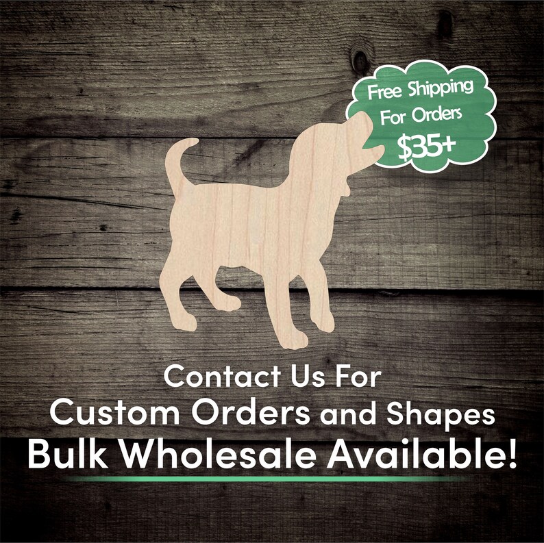 Puppy Dog Unfinished Wood Cutout Shape Laser Cut DIY Craft | Etsy