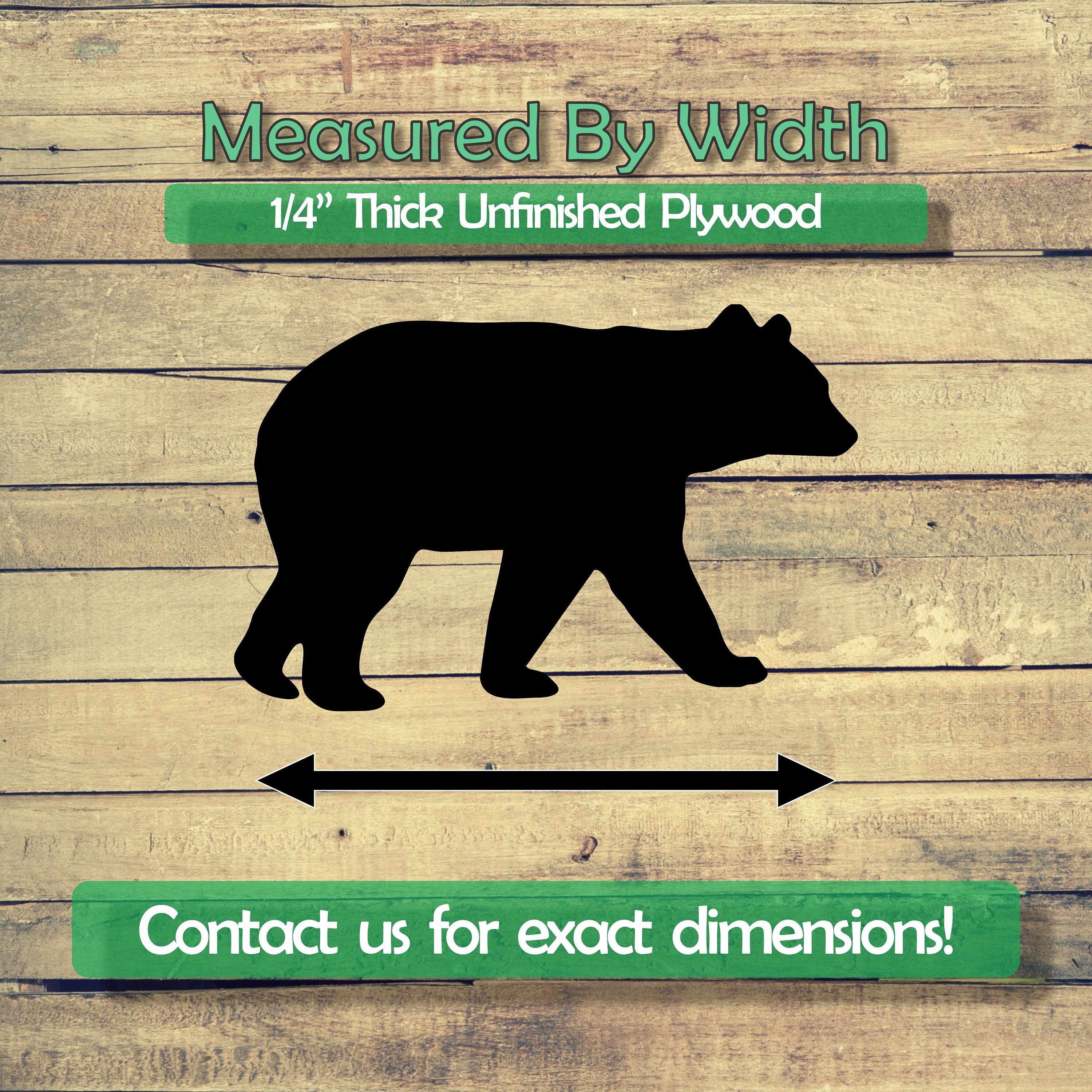 Black Bear Unfinished Wood Cutout Shape Laser Cut DIY Craft - Etsy
