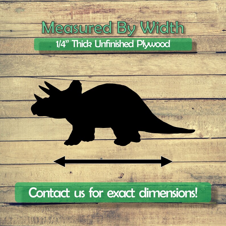 Triceratops Unfinished Wood Cutout Shape - Laser Cut DIY Craft Bulk ...