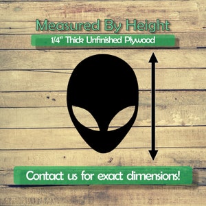 Alien Head Unfinished Wood Cutout Shape - Laser Cut DIY Craft Bulk ...