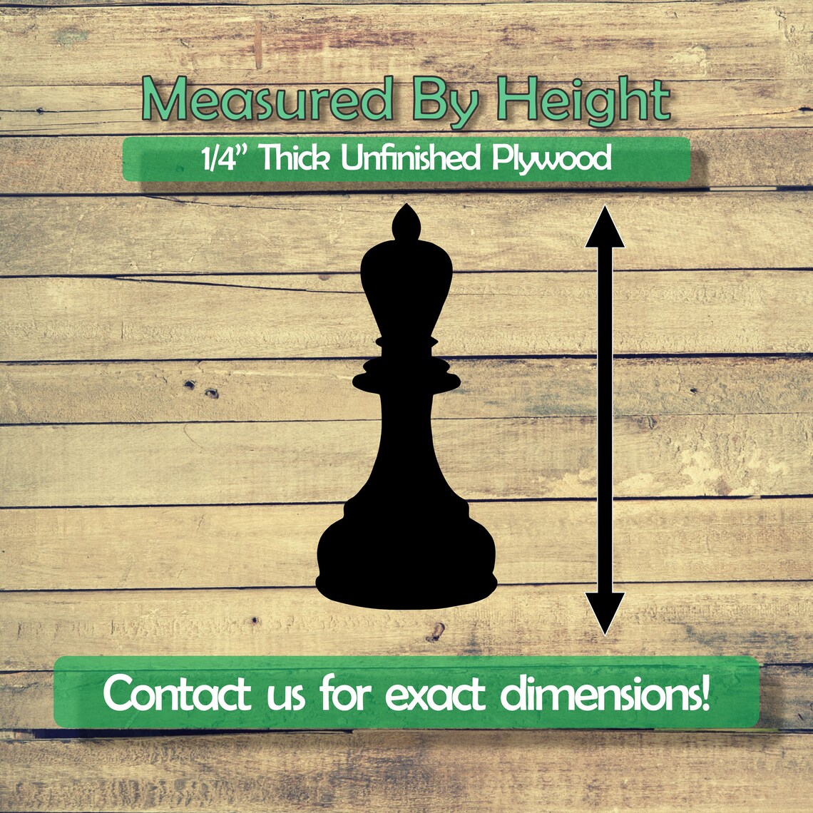 Bishop Chess Piece Unfinished Wood Cutout Shape - Laser Cut DIY Craft ...