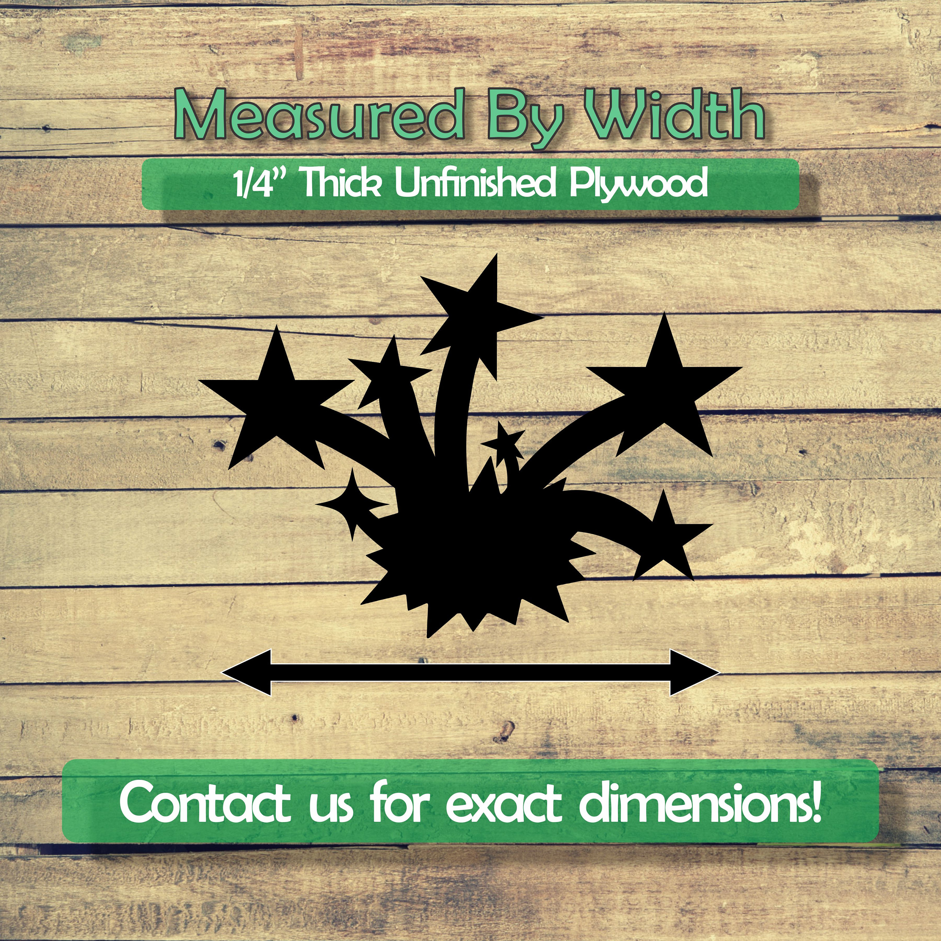 Firework Unfinished Wood Cutout Shape Laser Cut DIY Craft | Etsy