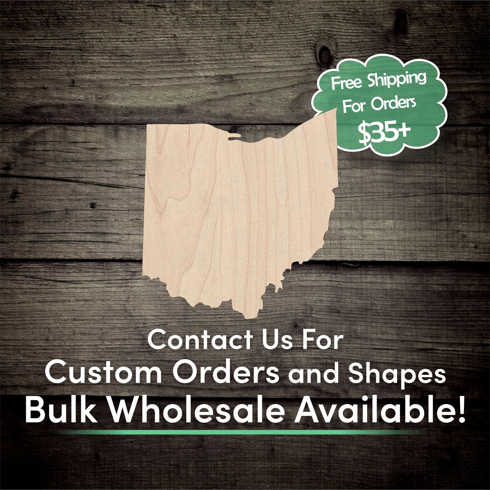 Ohio Unfinished Wood Cutout Shape Laser Cut DIY Craft Bulk - Etsy