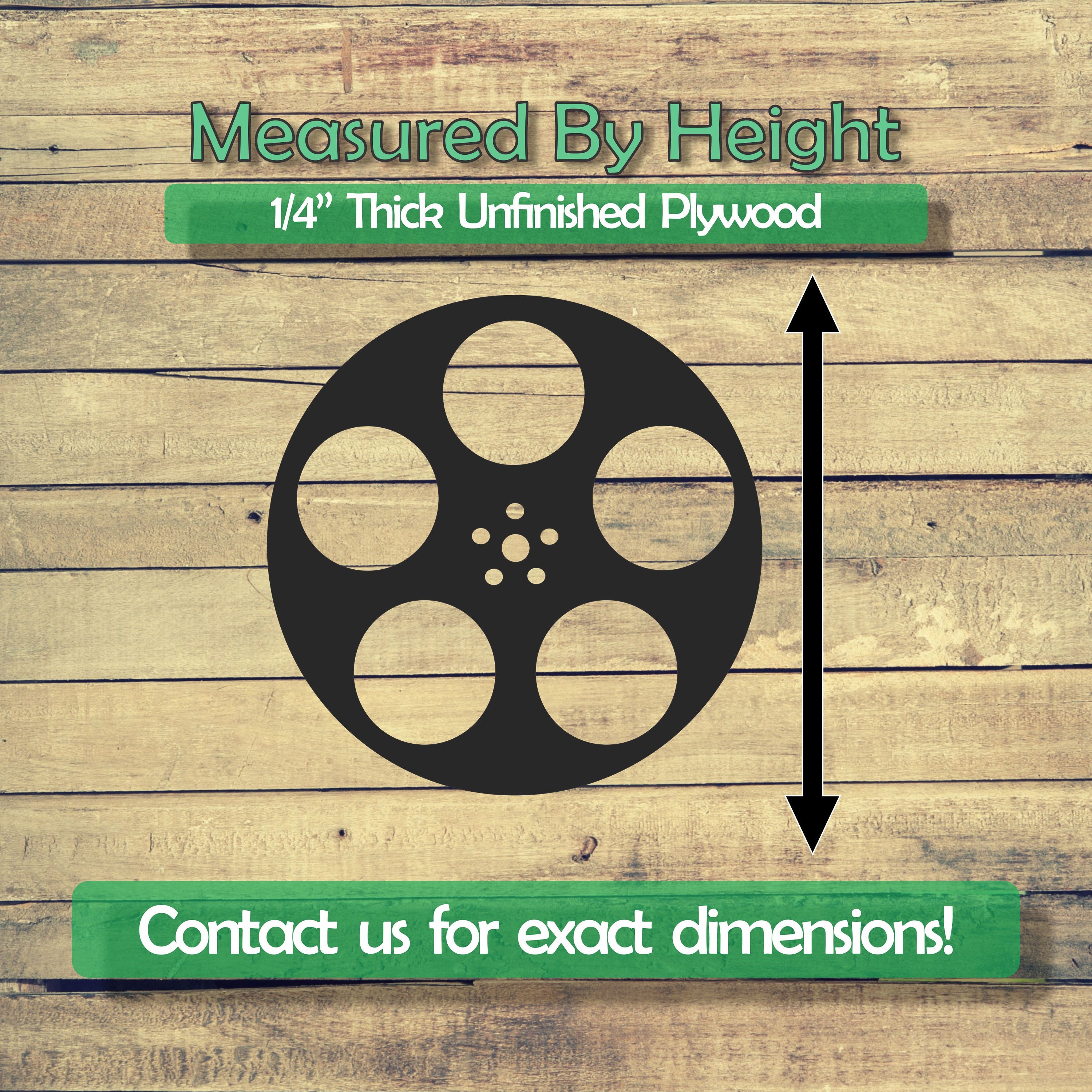 Film Reel Unfinished Wood Cutout Shape Laser Cut DIY Craft - Etsy