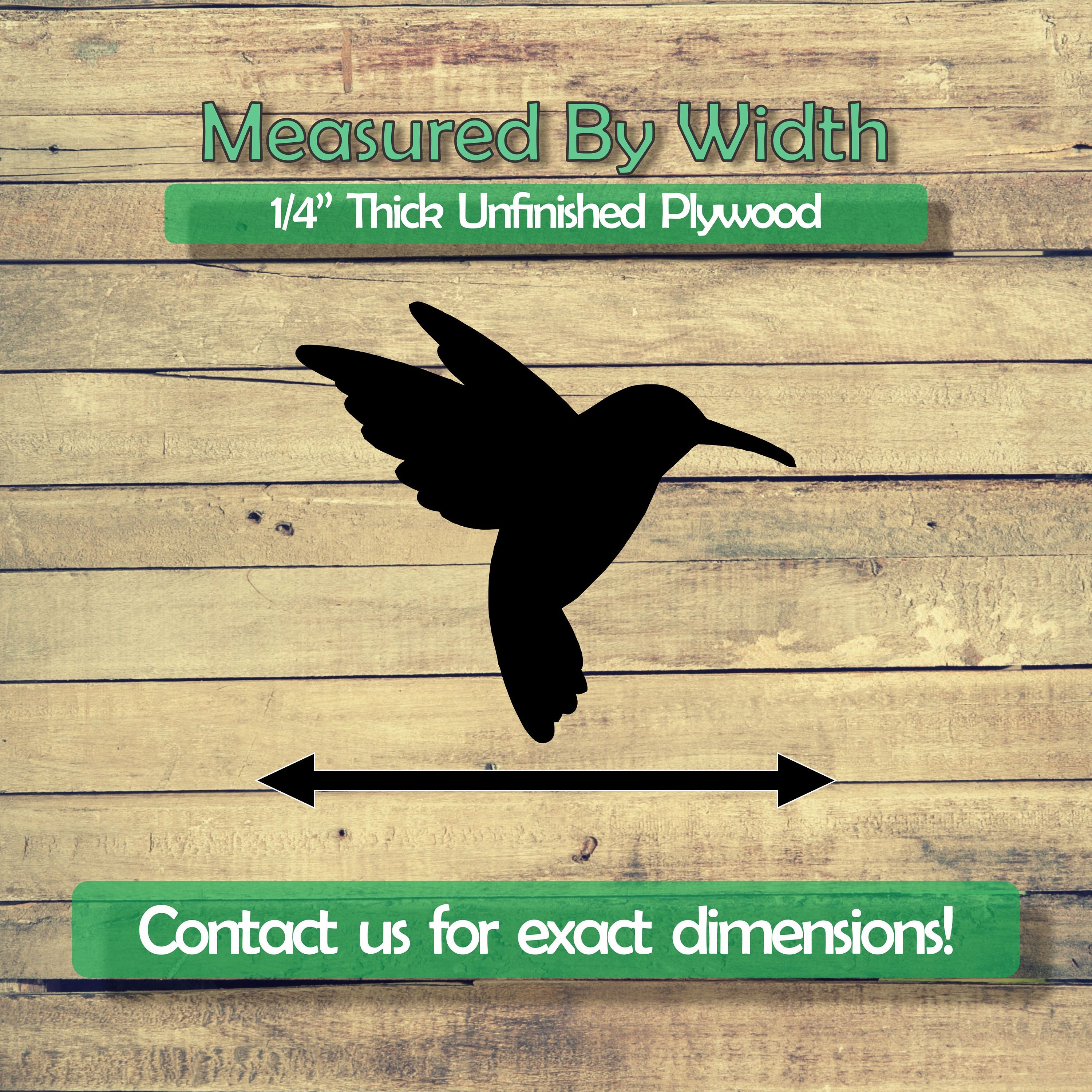 Hummingbird Unfinished Wood Cutout Shape - Laser Cut DIY Craft Bulk ...