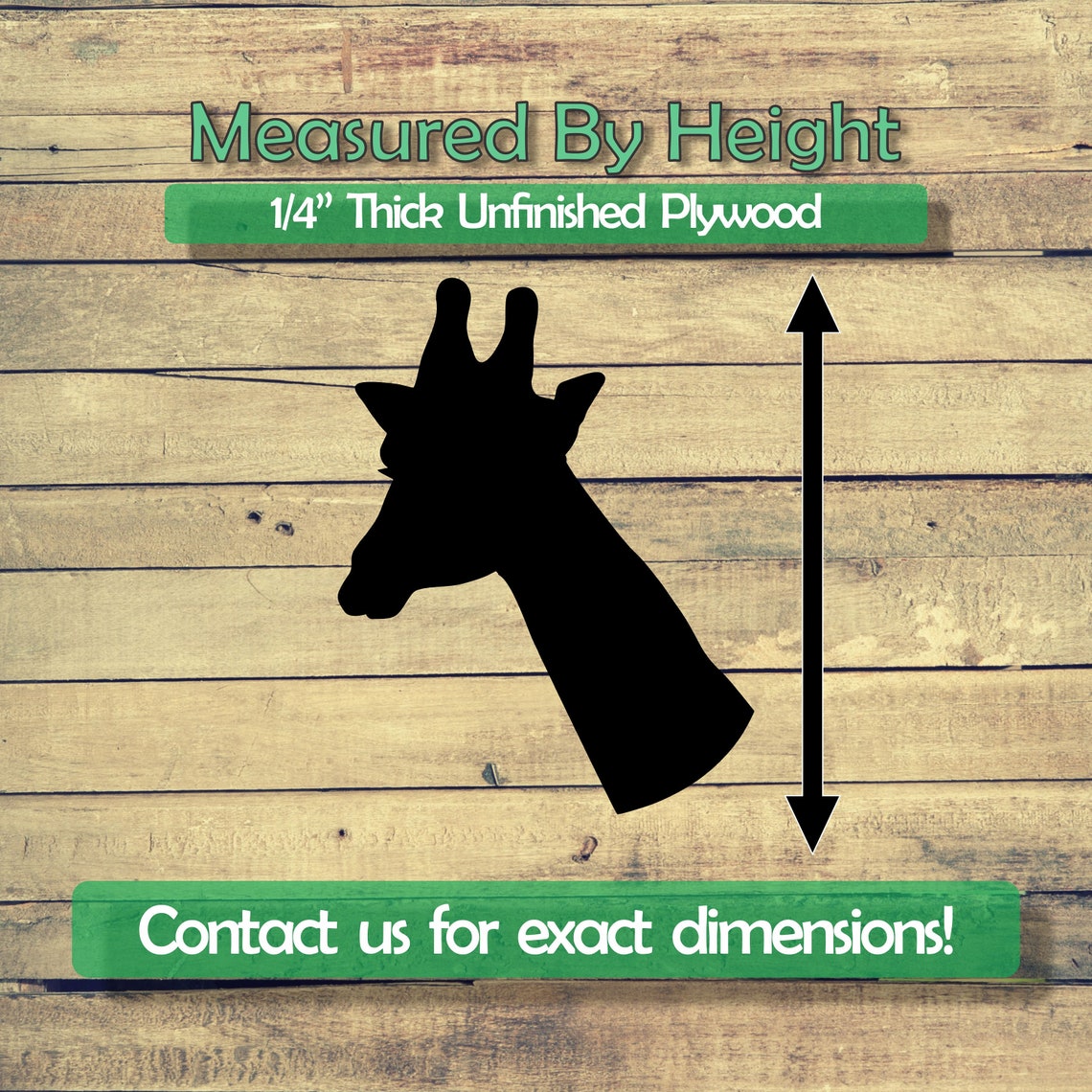 Giraffe Head Unfinished Wood Cutout Shape Laser Cut DIY - Etsy