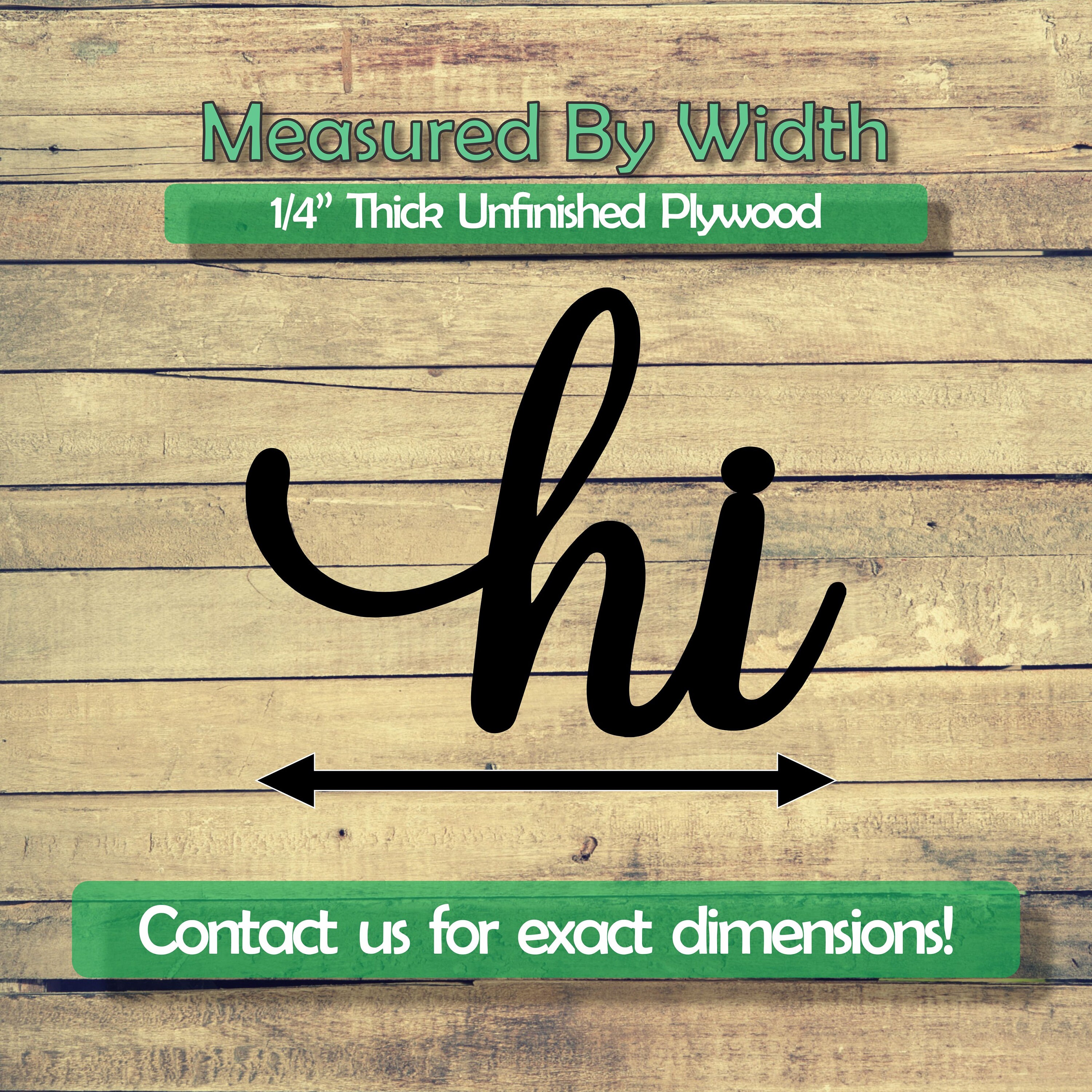 Hi Word Unfinished Wood Cutout Shape Laser Cut DIY Craft | Etsy