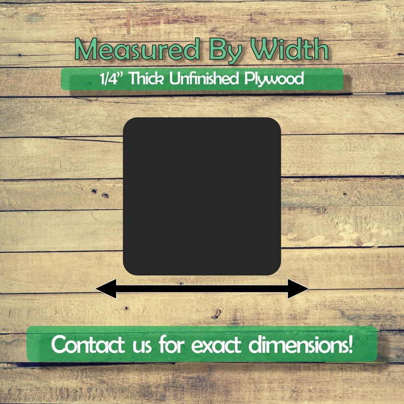 Rounded Corners Square Unfinished Wood Cutout Shape Laser - Etsy