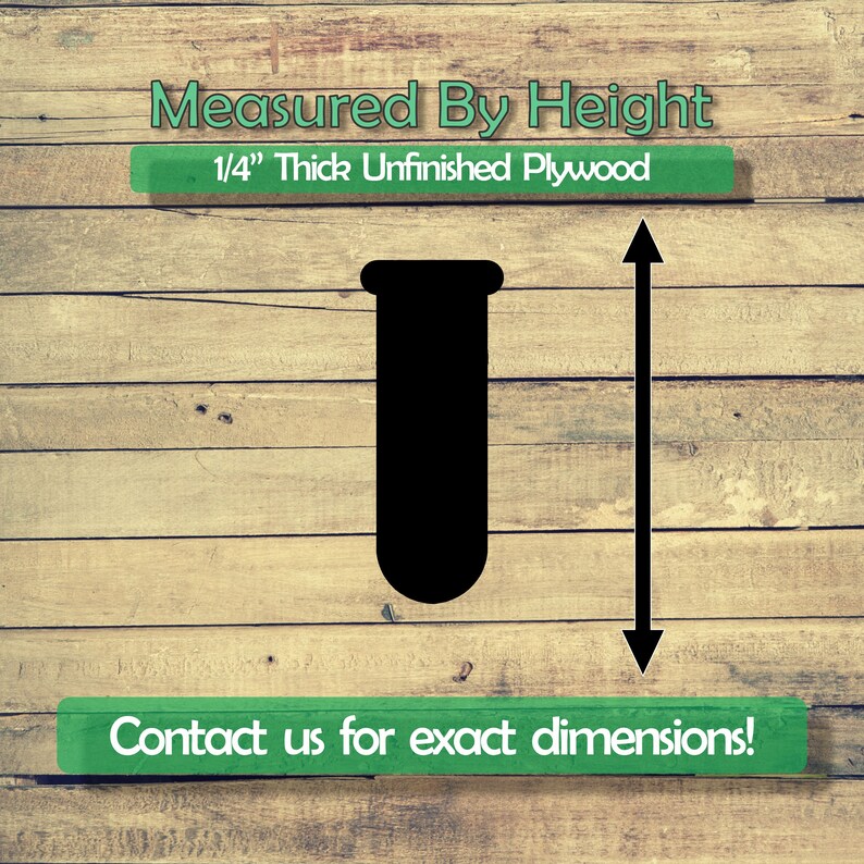 Test Tube Unfinished Wood Cutout Shape - Laser Cut DIY Craft Bulk ...