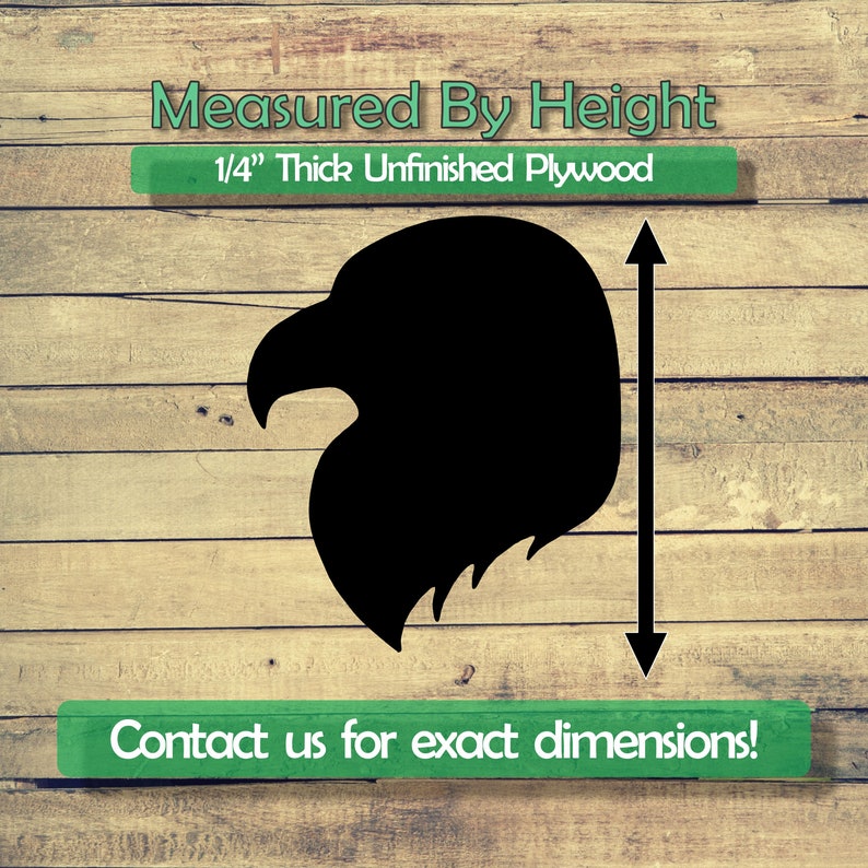 Eagle Head Unfinished Wood Cutout Shape Laser Cut DIY Craft | Etsy