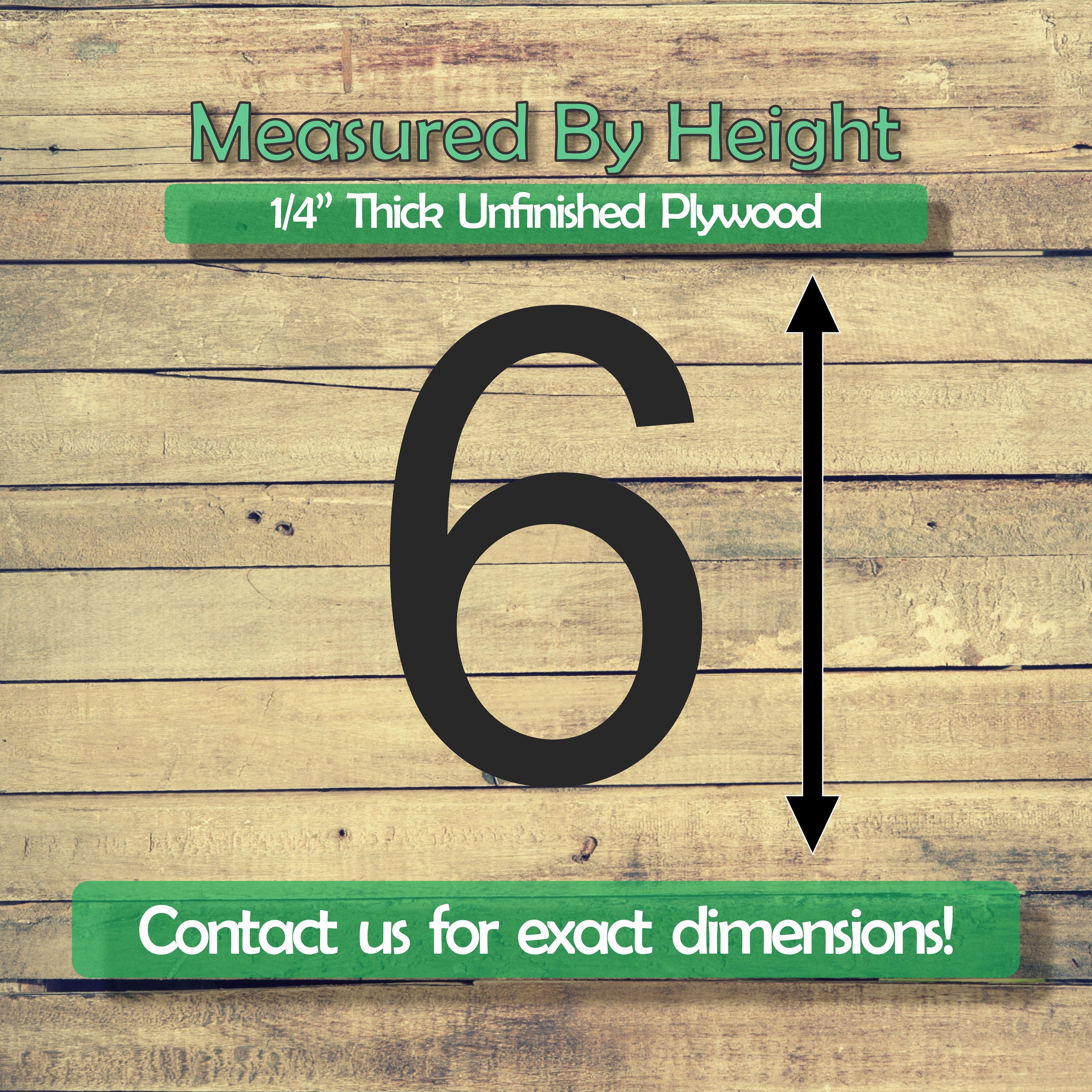 Number 6 Unfinished Wood Cutout Shape Laser Cut DIY Craft | Etsy