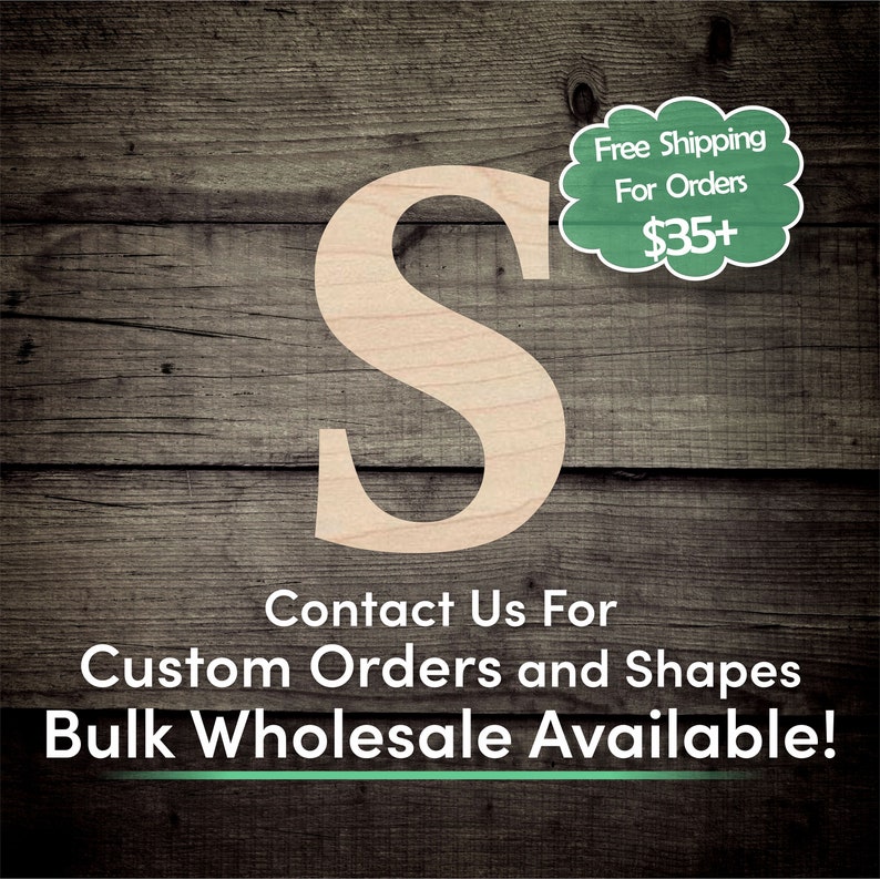 Letter S Unfinished Wood Cutout Shape Laser Cut DIY Craft - Etsy