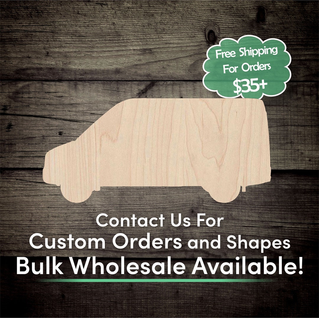 Sprinter Van Unfinished Wood Cutout Shape- Laser Cut DIY Craft Bulk ...