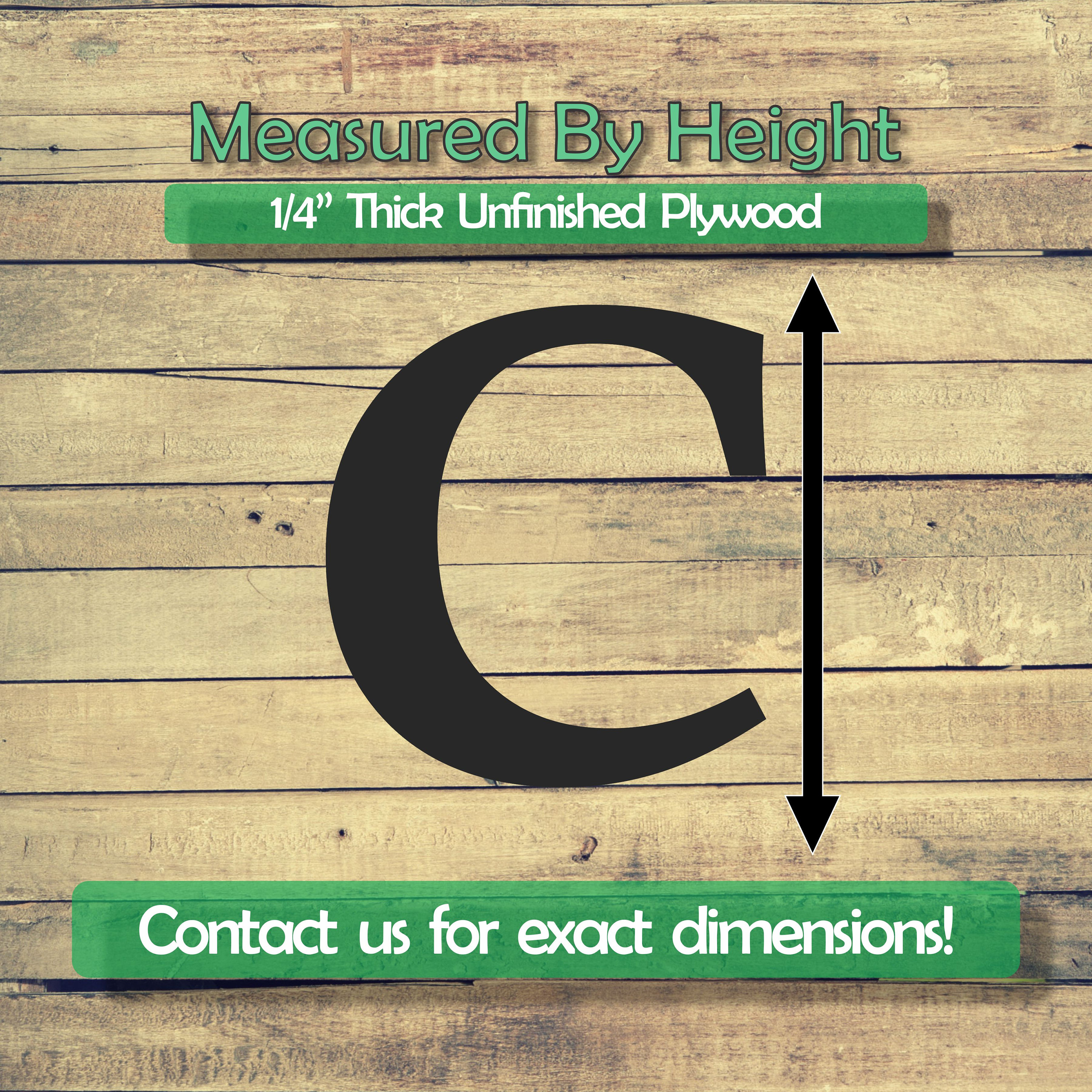 Letter C Unfinished Wood Cutout Shape Laser Cut DIY Craft - Etsy