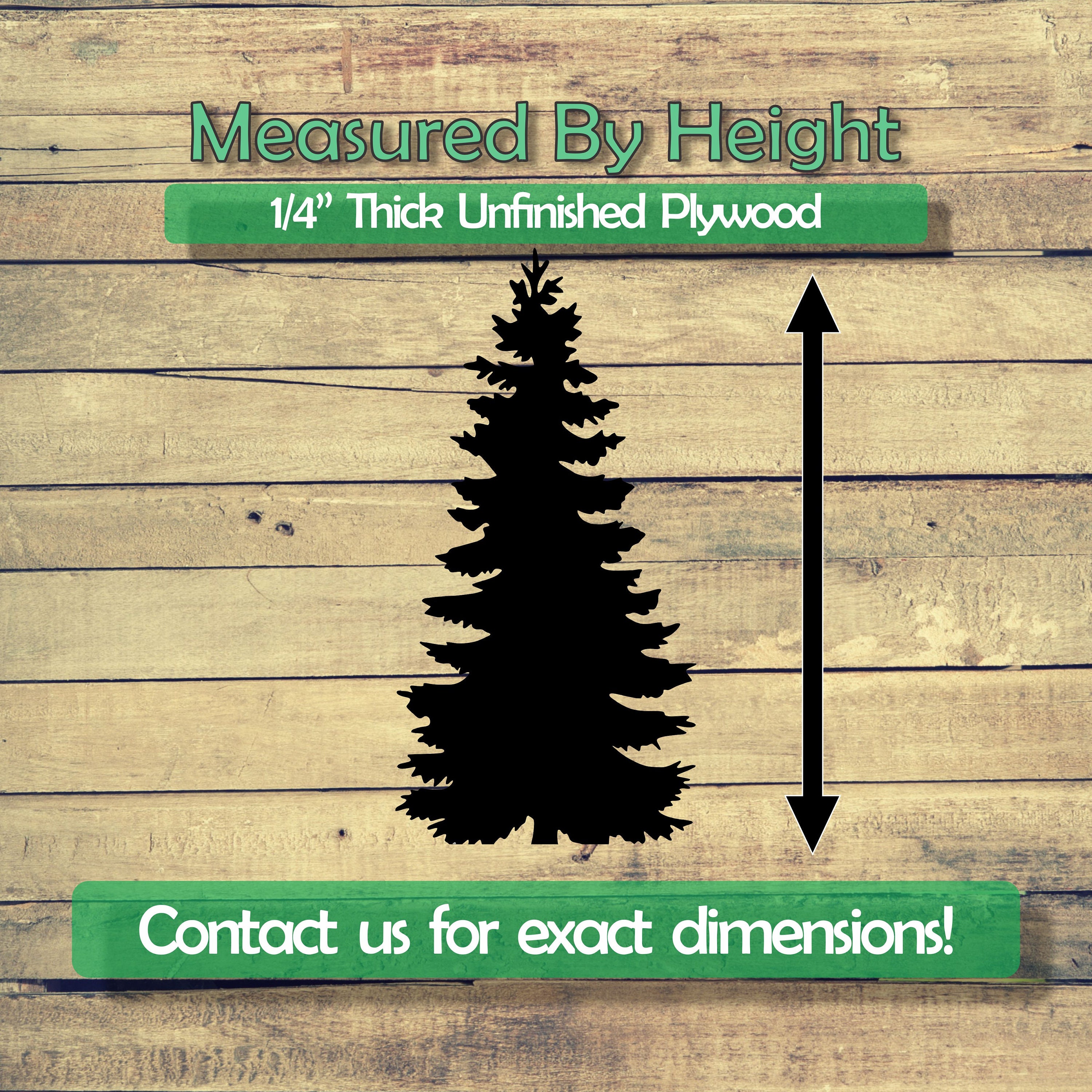 Pine Tree Unfinished Wood Cutout Shape Laser Cut DIY Craft - Etsy