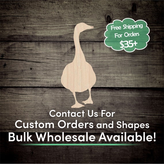 Goose Unfinished Wood Cutout Shape Laser Cut DIY Craft Bulk - Etsy