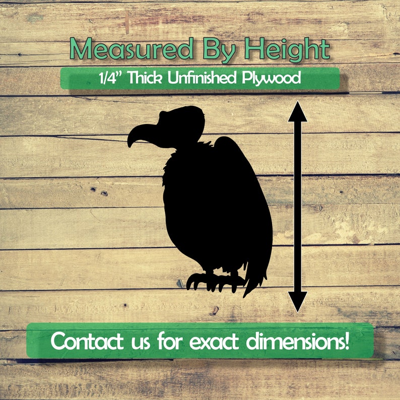 Vulture Unfinished Wood Cutout Shape - Laser Cut DIY Craft Bulk ...