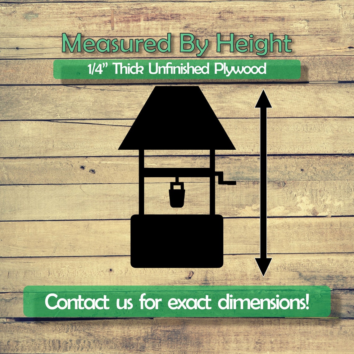 Water Wishing Well Unfinished Wood Cutout Shapes Laser Cut | Etsy