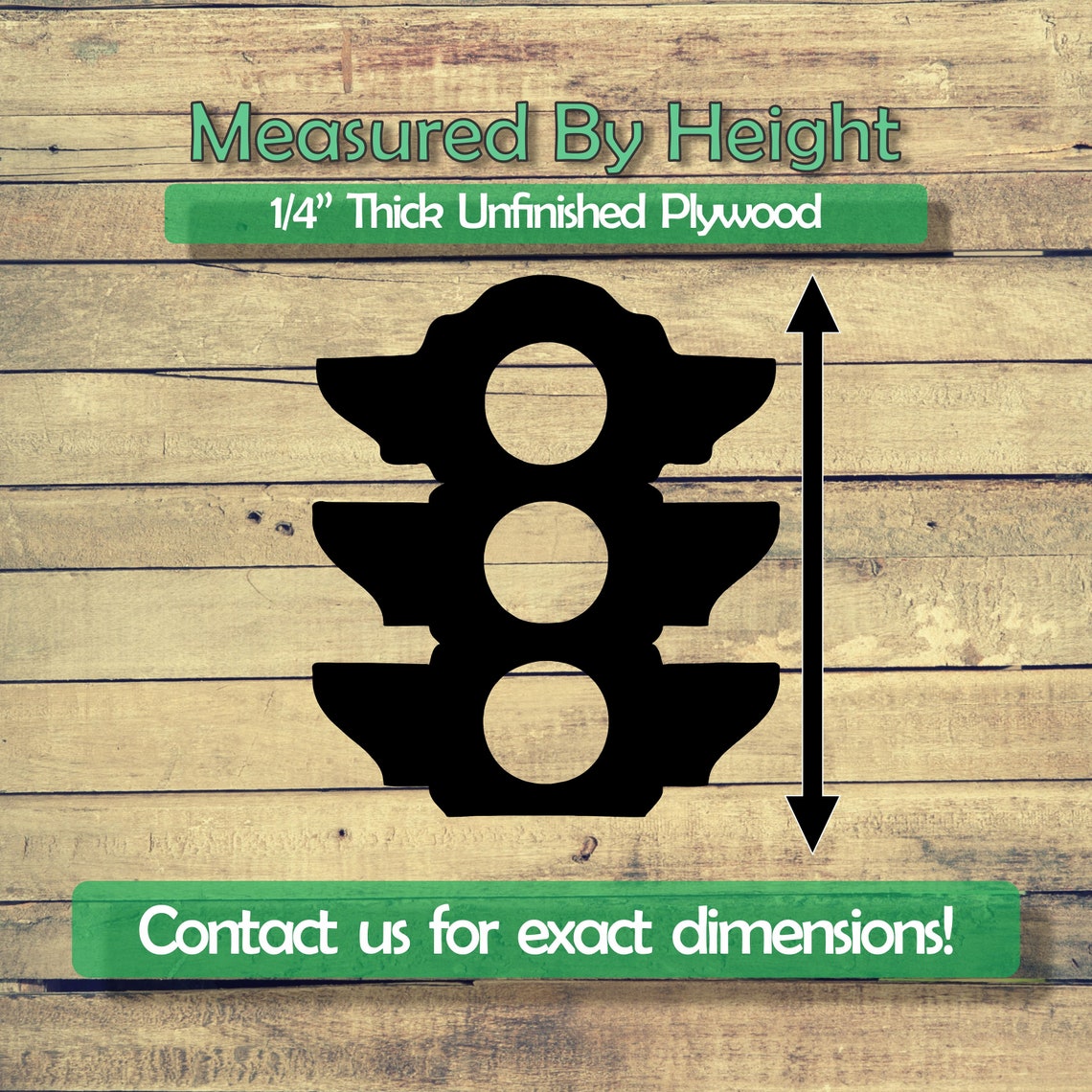 Traffic Light Unfinished Wood Cutout Shape - Laser Cut DIY Craft Bulk ...
