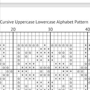 Cursive Uppercase and Lowercase Alphabet, Numbers, Punctuation Marks ...