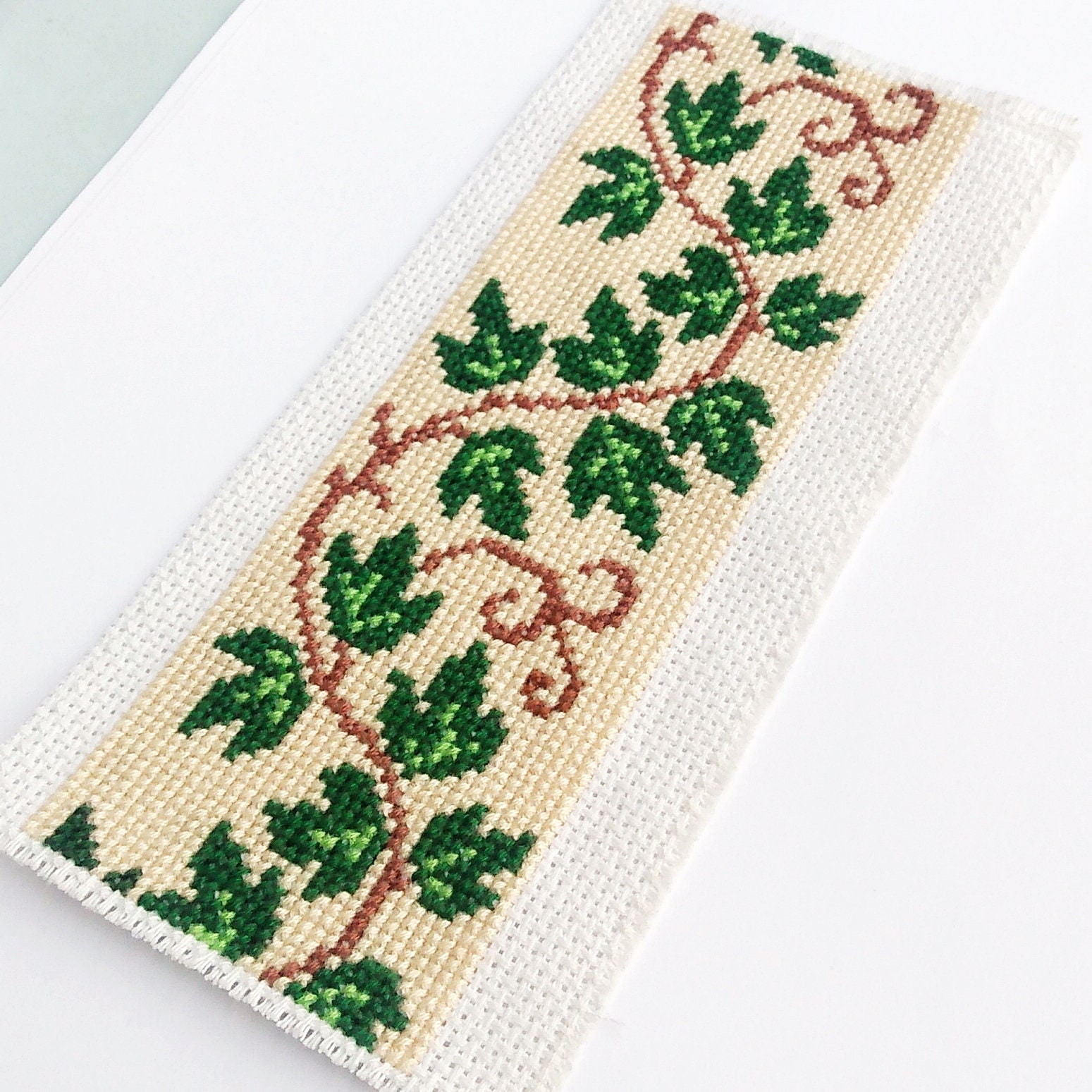 Ivy Border Bookmark Cross Stitch PDF Pattern Green Vine - Etsy Canada