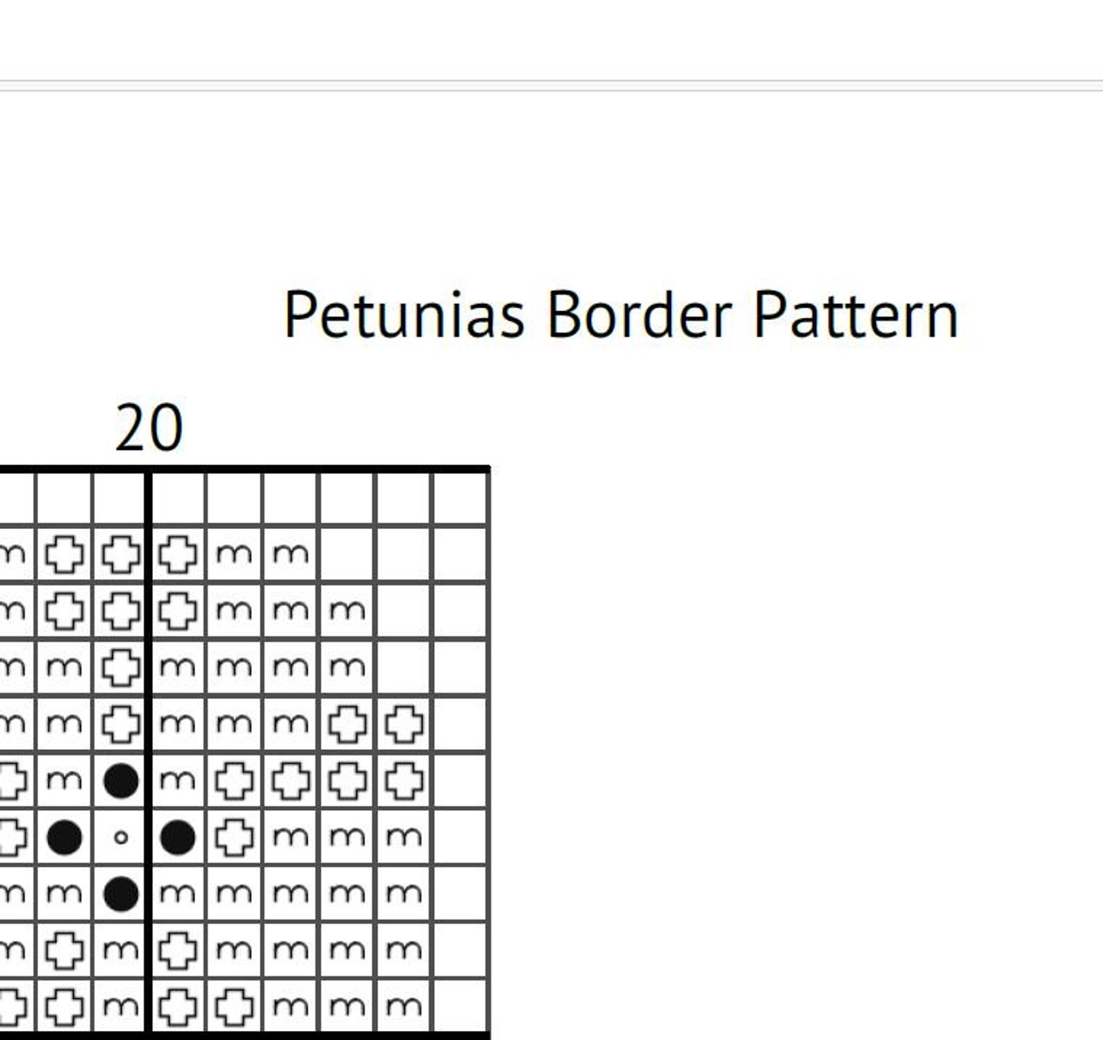 Petunias Cross Stitch Bookmark PDF, Pink Flowers Border Digital Pattern ...