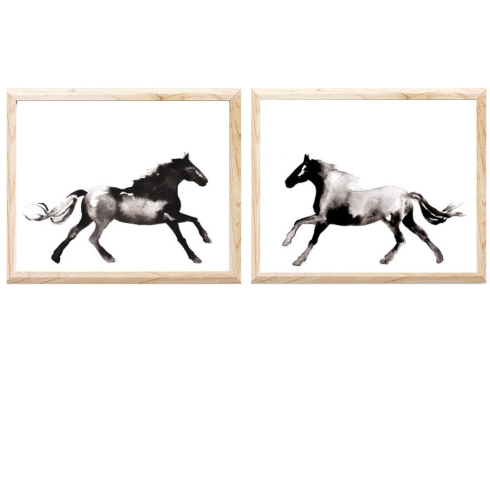 Horse Prints Set of Two INSTANT PRINTABLE DIGITAL Download Set - Etsy