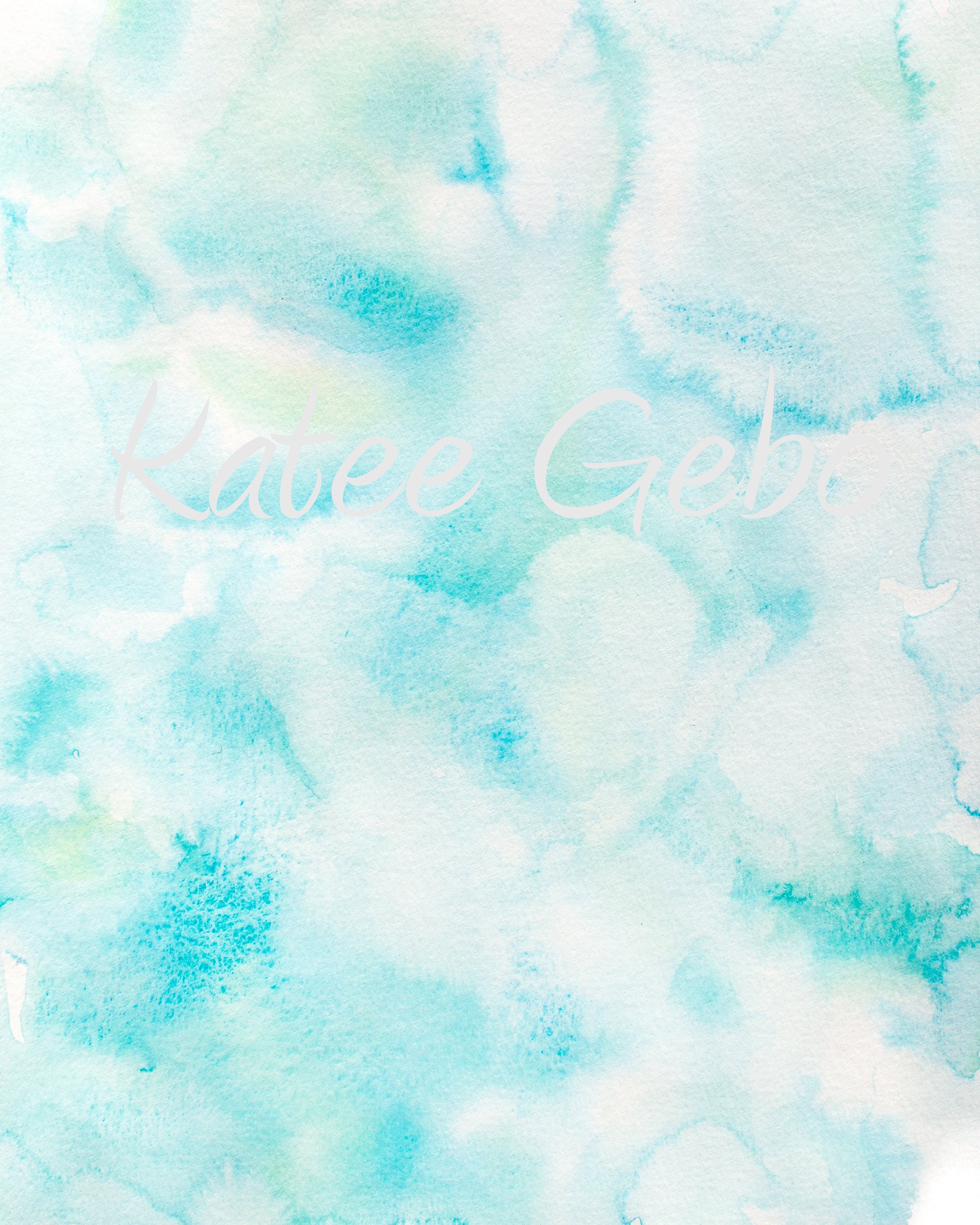 Light Teal Blue PRINTABLE DIGITAL DOWNLOAD Watercolor | Etsy