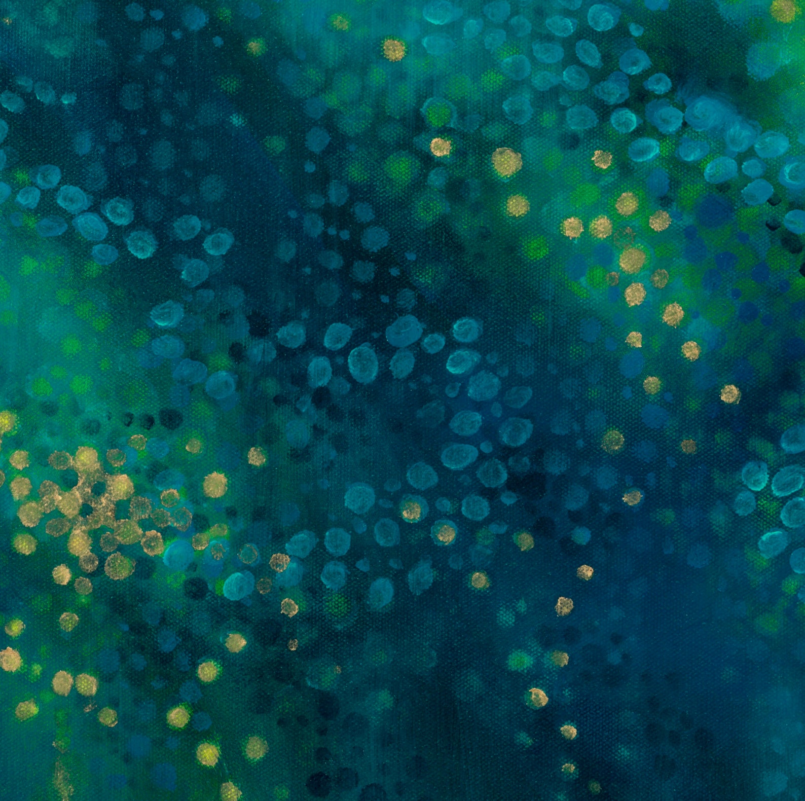 Abstract Print of Original Oil Painting Teal Wall Art Dark | Etsy