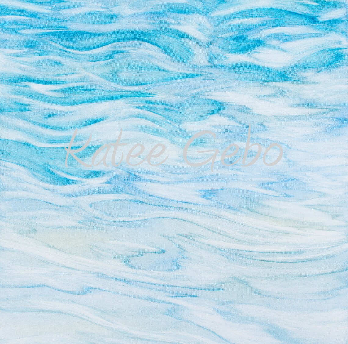 Light Blue Abstract PRINTABLE DIGITAL DOWNLOAD Painting Water | Etsy