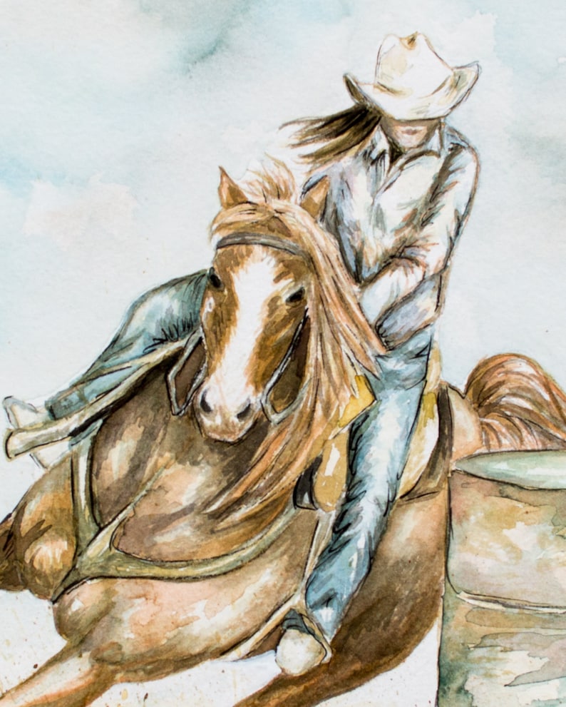 Horse Painting Barrel Racing INSTANT DIGITAL DOWNLOAD Horse - Etsy