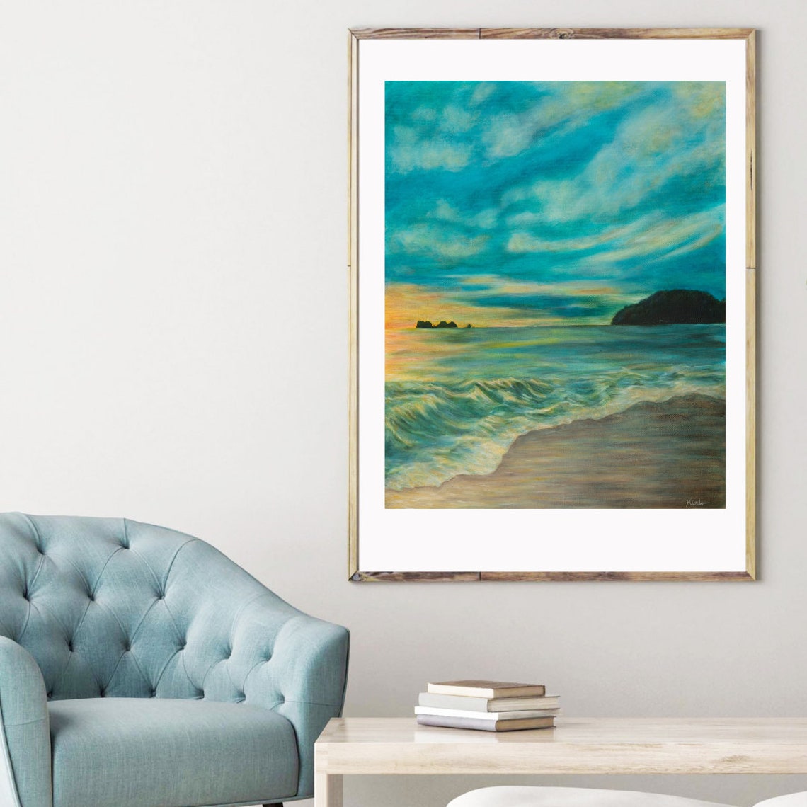 Ocean Print PRINTABLE DIGITAL DOWNLOAD Costa Rica Beach Wall | Etsy