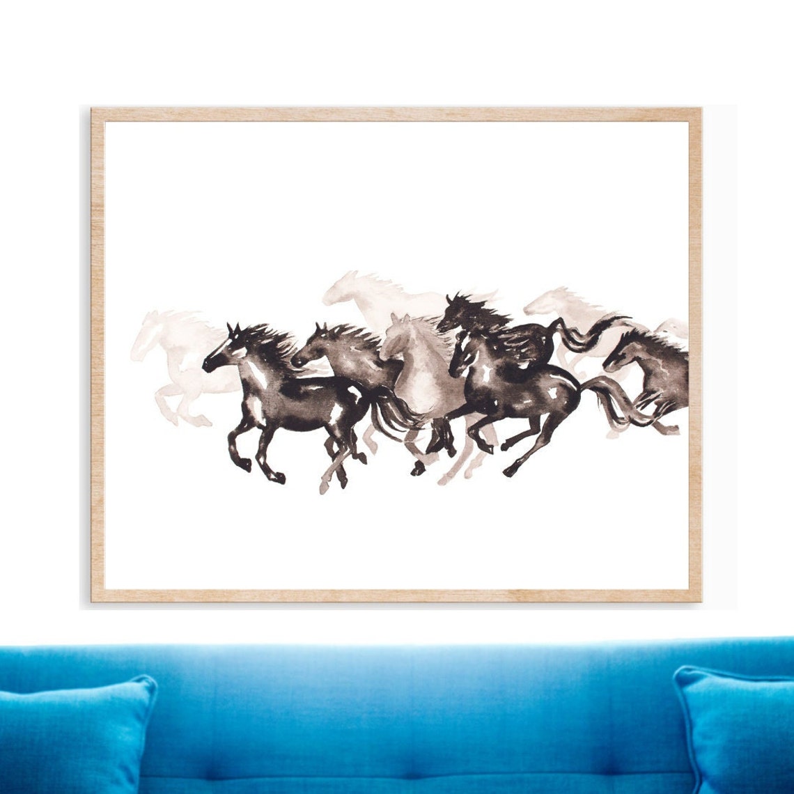 Galloping Horses Painting PRINTABLE DIGITAL DOWNLOAD Horses - Etsy