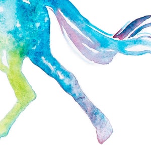 Horse Wall Art Watercolor Rainbow Colors PRINTABLE DIGITAL DOWNLOAD ...