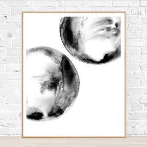 Watercolor and Ink Black and White DIGITAL DOWNLOAD PRINTABLE ...