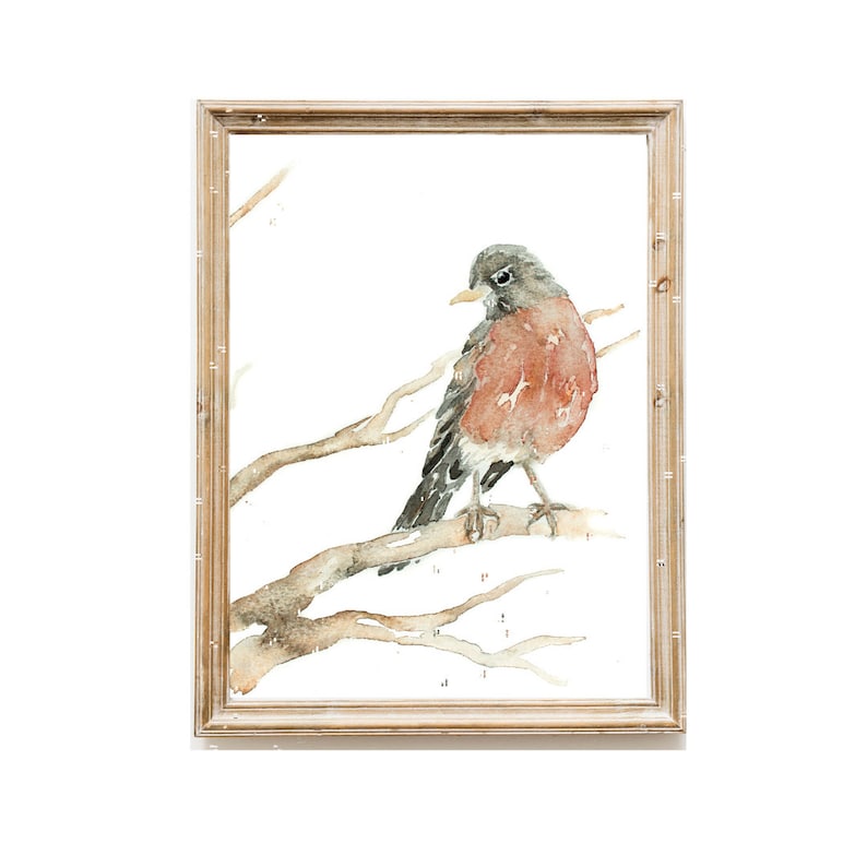 Robin Print PRINTABLE DIGITAL DOWNLOAD of Original Bird - Etsy