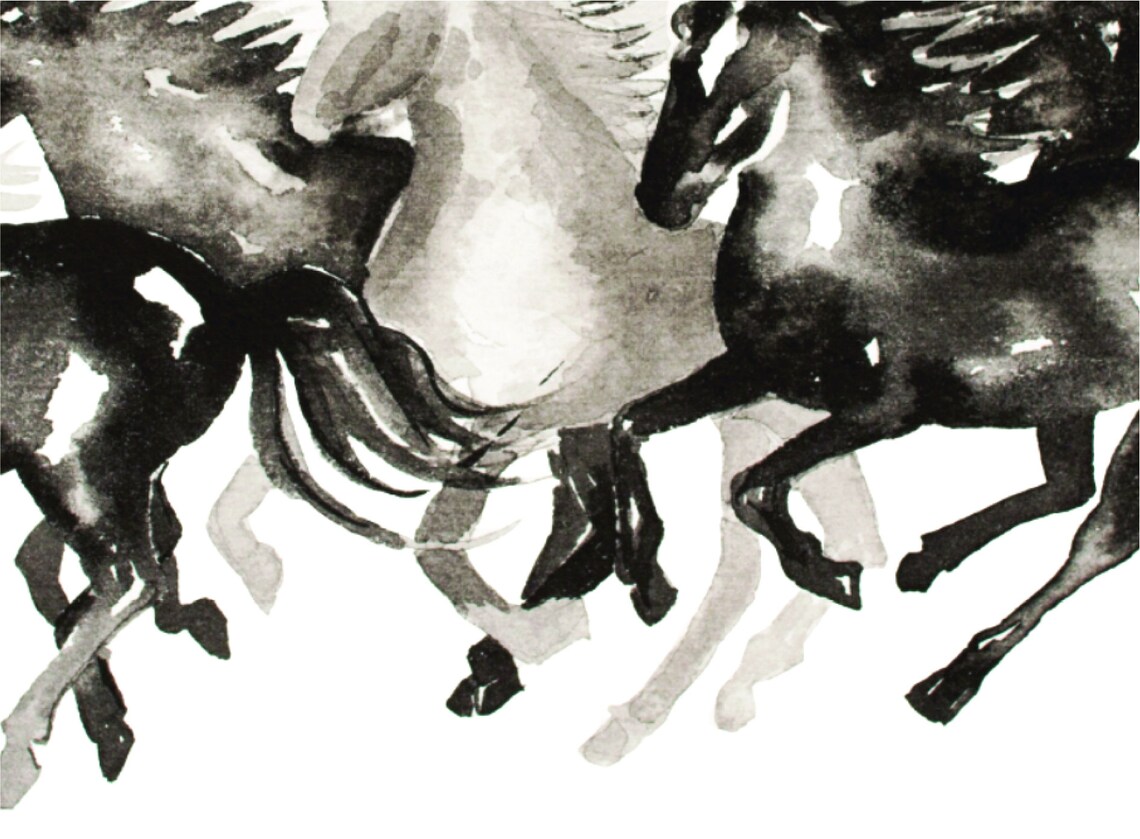 Galloping Horses Painting PRINTABLE DIGITAL DOWNLOAD Horses - Etsy